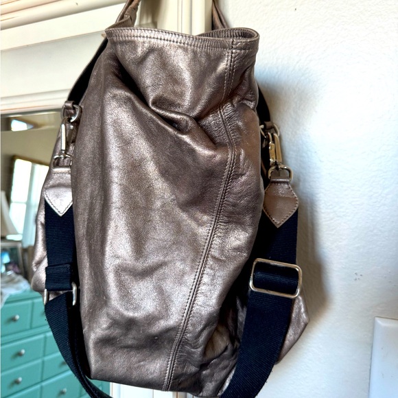 Furla | Bags | Furla Unconstructed Purse Bronze Wide Shoulder Strap And ...